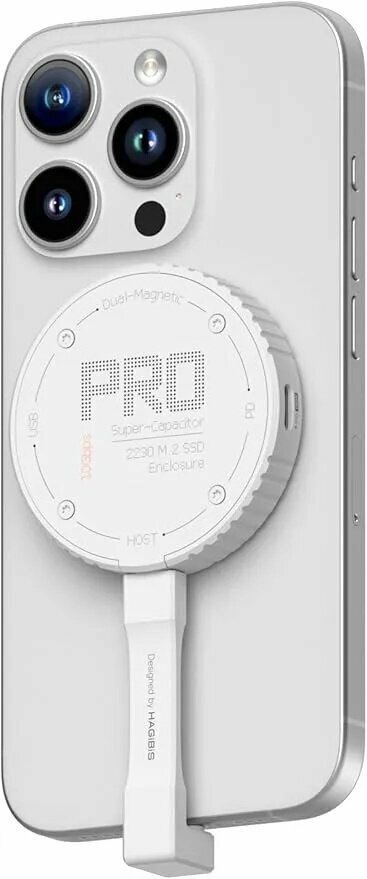 Магнитный корпус Hagibis M.2 2230 NVMe Magsafe 10Гбит/с для iPhone 15/16/17 Pro Max запись ProRes