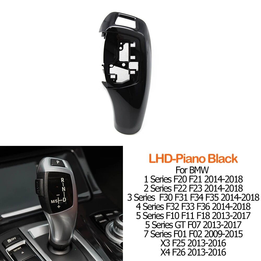 Автомобильная ручка переключения передач, крышка для BMW 1 2 3 4 5 7 X3 X4 серии F20 F23 F30 F31 F32 F36 F10 F11 F07 F01 F02 F25 F26 LHD-Piano Black