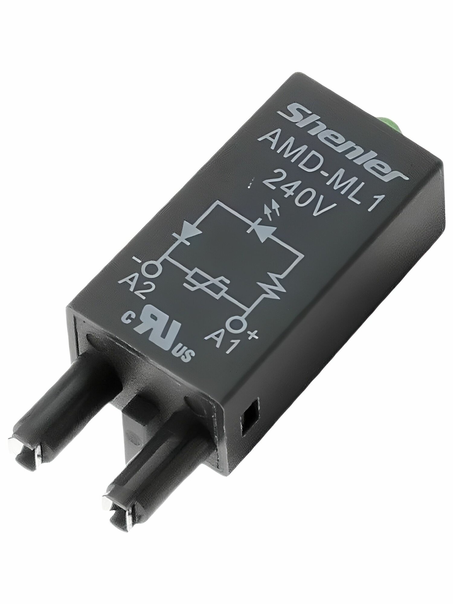 AMD-ML1/240V Shenler Модуль для реле AMD-ML1, варистор + зеленый LED, 240VAC/DC.