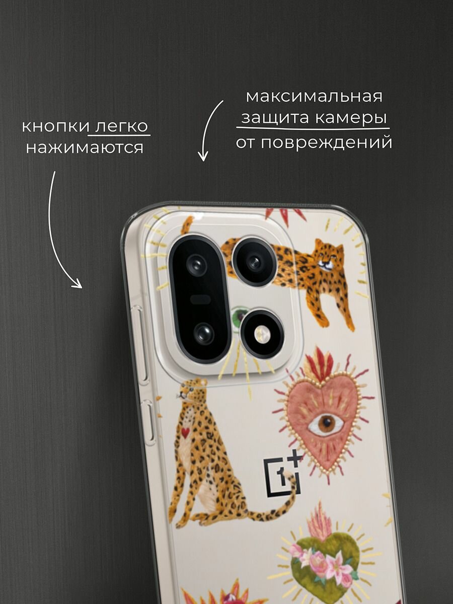 Чехол на OnePlus 15 / Ван Плас 15 с принтом Сюрреализм паттерн, прозрачный — фото 1
