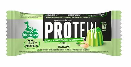 Протеиновый батончик Bionova Фисташковый марципан 50 г