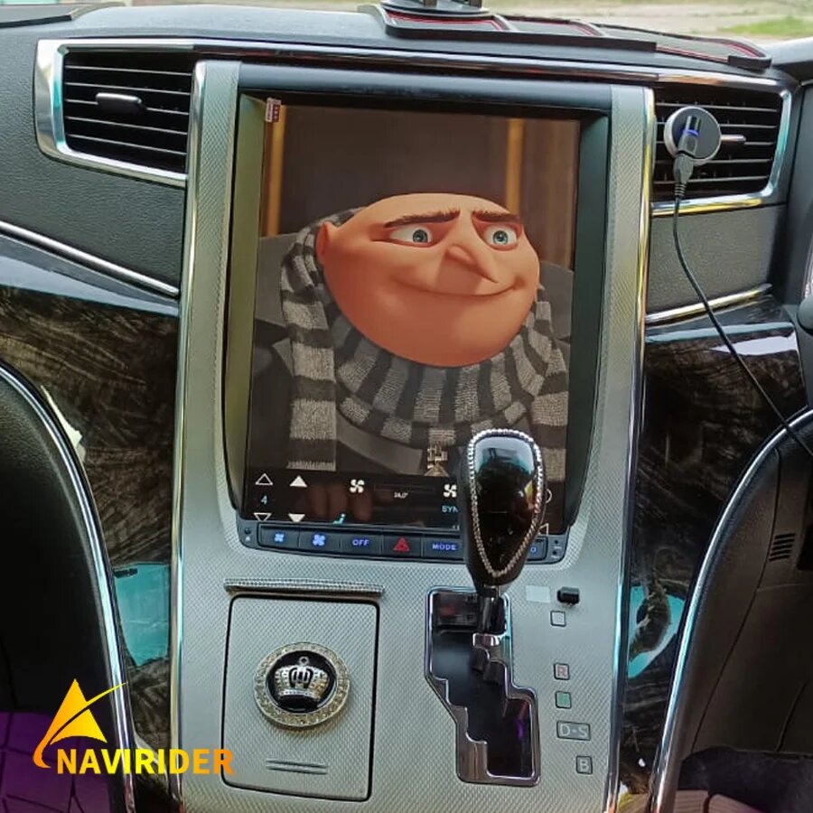 12,1-дюймовый 256 ГБ ПЗУ экран Tesla Android 14 Автомобильный радиоприемник для Toyota VELLFIRE Alphard H20 2008-2014 GPS Мультимедийный видеоплеер HU 360 Camera Adaptor