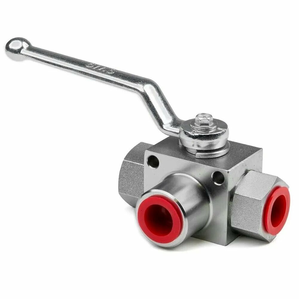 Гидравлический шаровой кран 3-ходовой Шаровой кран Высокого давления Запорный клапан NPT1 / 2 7250PSI