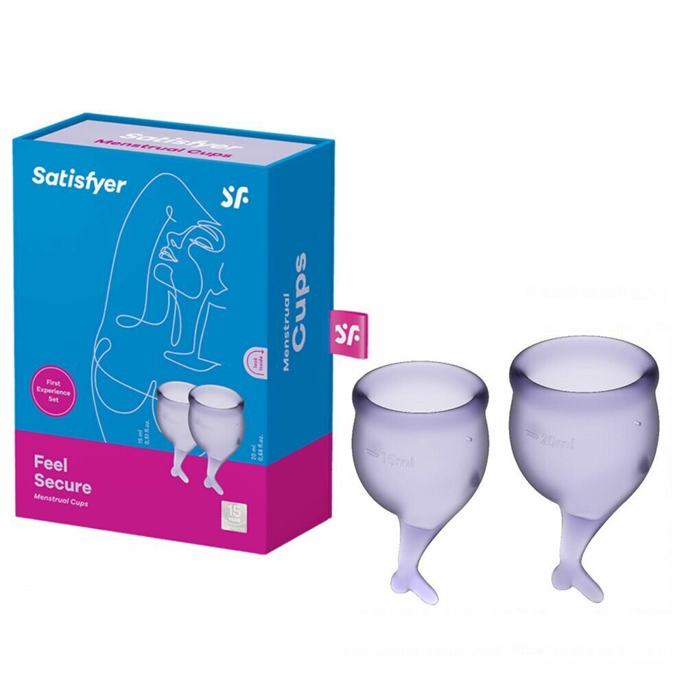 Менструальные чаши SATISFYER FEEL SECURE MENSTRUAL CUP 2 штуки в комплекте