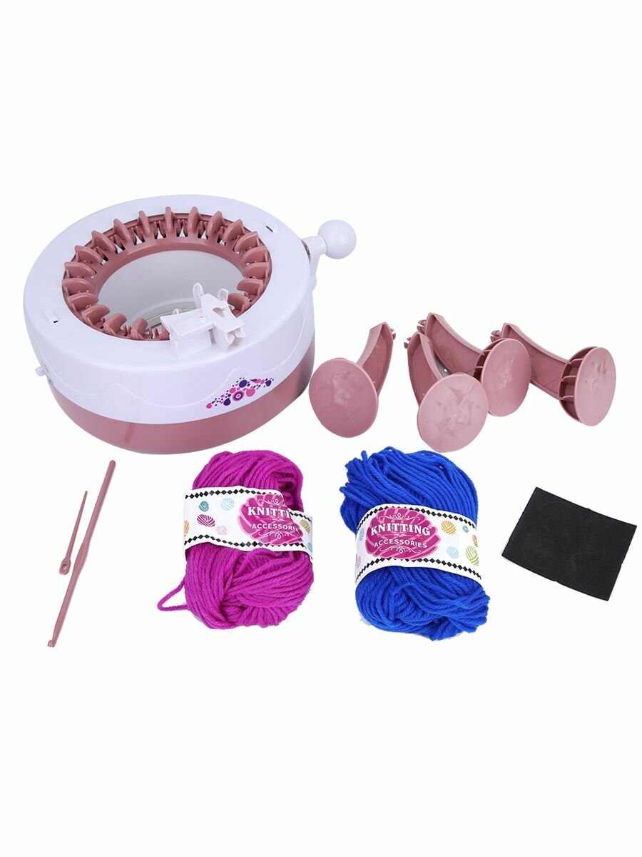 22-игольная пластиковая ручная вязальная машина для детей, детский игрушечный инструмент для плетения с принадлежностями для шитья и ручного вязания