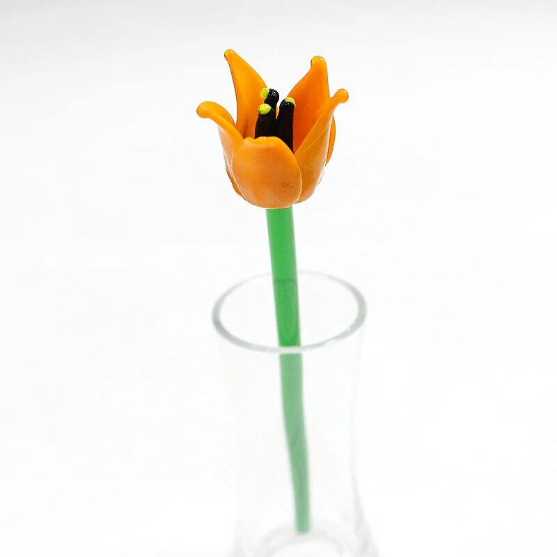 Стеклянный цветок из Мурано JSSMTLP Оранжевый, Оранжевый