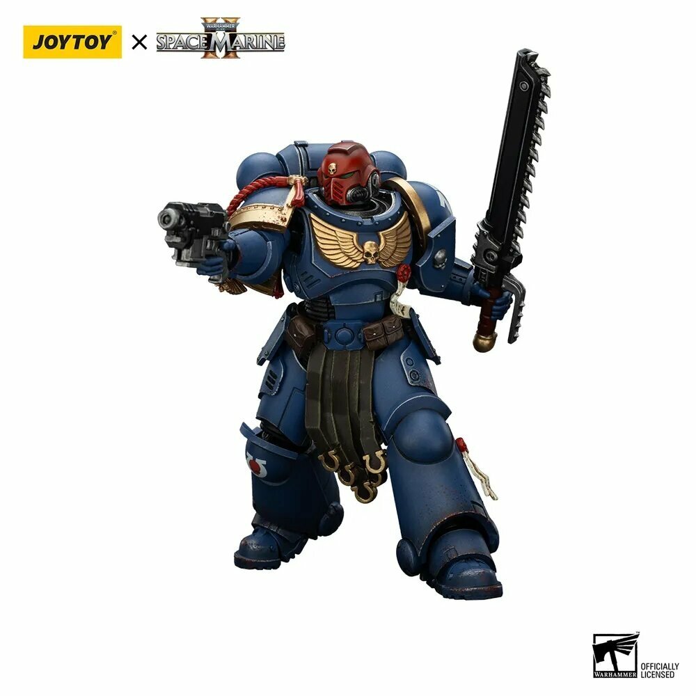 Подвижная фигурка JOYTOY Warhammer 40K Action Figures Ultramarines Sergeant Gadriel-Collectors Edition Model