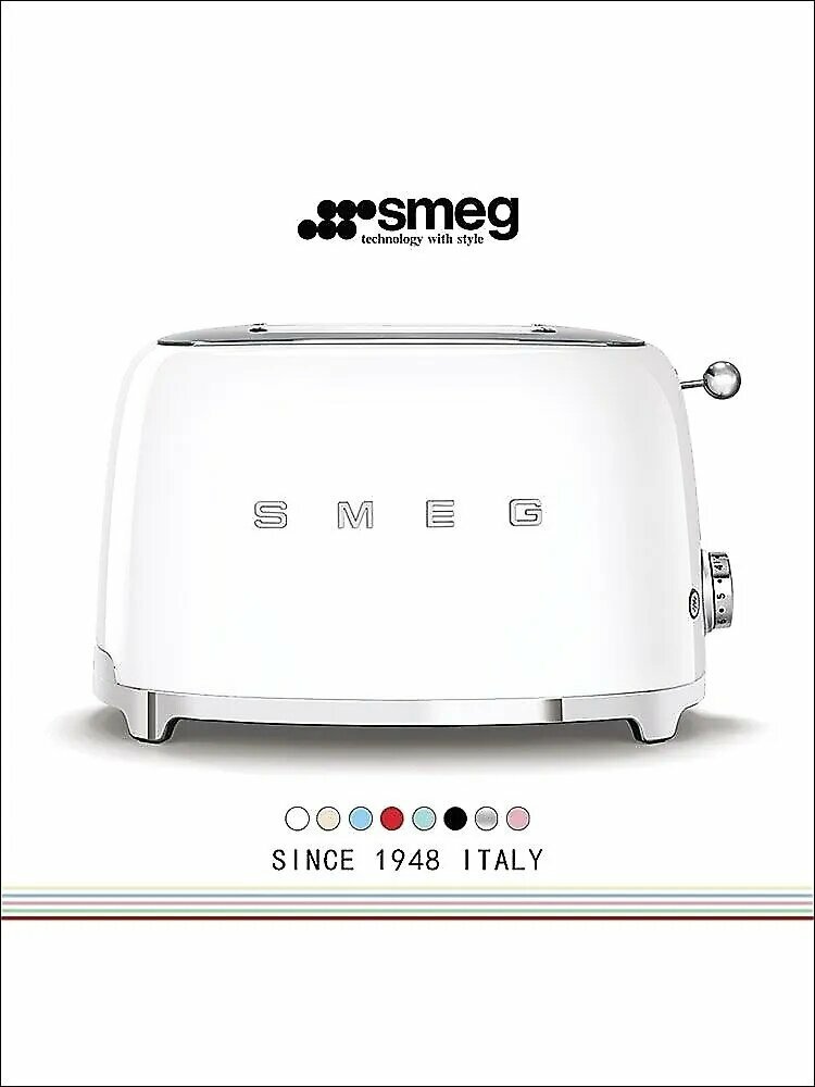 Smeg Тостер TSF01 950 Вт тостов - 2, белый