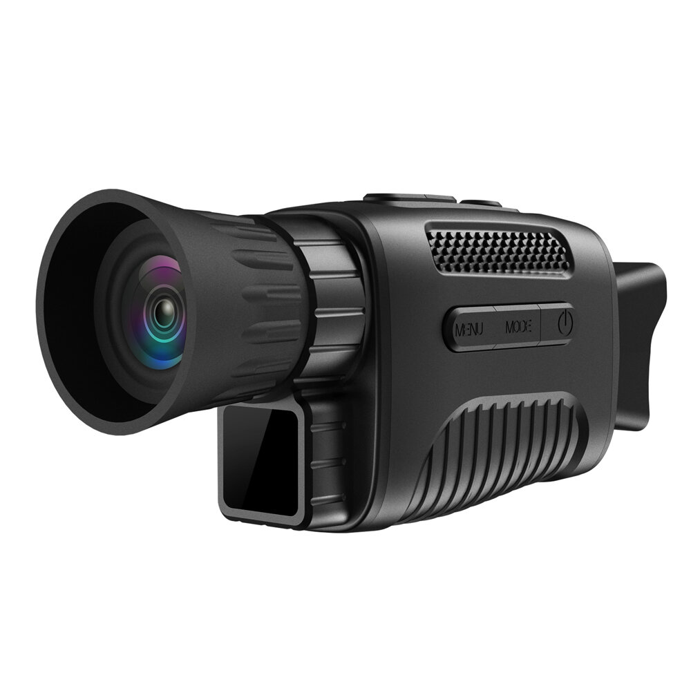 Монокуляр с инфракрасной ночной зрением 12MP 1080P 4X цифровой зум, режимы фото видео воспроизведения, дальность обзора 200М в полном темноте, для охоты на открытом воздухе, катера, путешествия