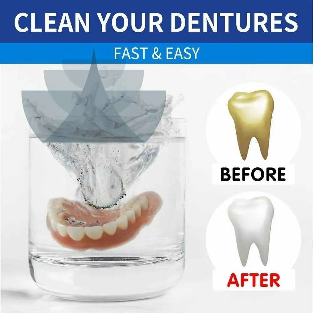 100 таблеток для чистки зубных протезов