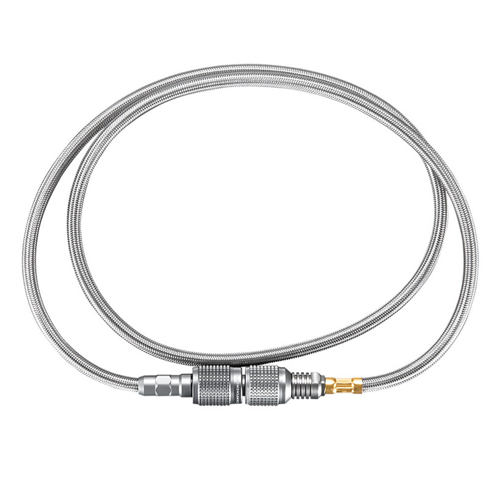 CAMPINGMOON Z17 Расширение горелок для плит Аксессуары Разделенные горелки Адаптер для расширения Плоские газовые баллоны Соединительный провод 100 Сталь нержавеющая Высокое давление Резиновый шланг Окруженный стальной проволокой Размер 107*19*19мм Вес