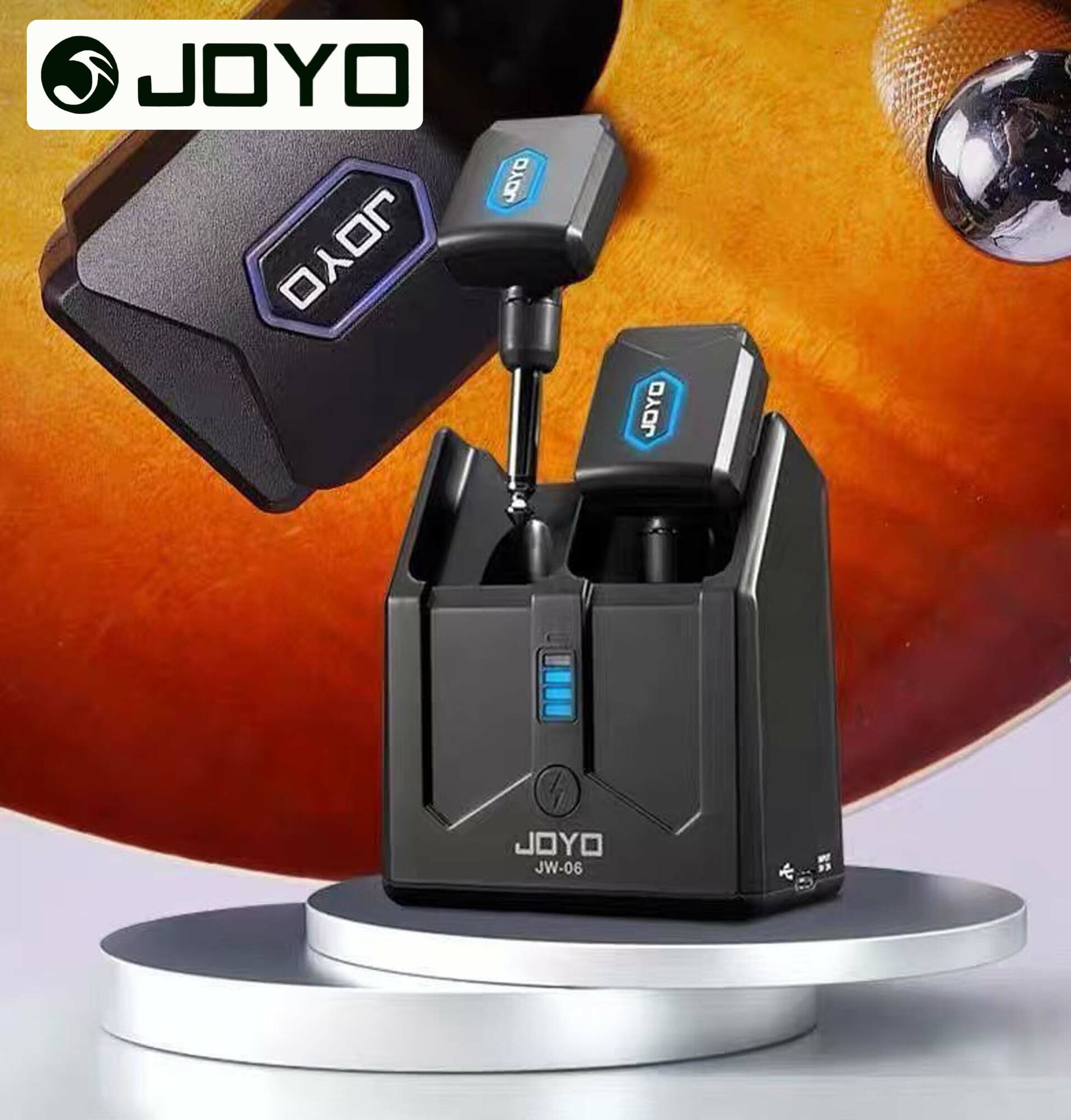 JOYO JW-06 Беспроводная гитарная звукоснимательная система 5,8 ГГц Цифровой беспроводной гитарный передатчик и приемник с портативным зарядным устройством