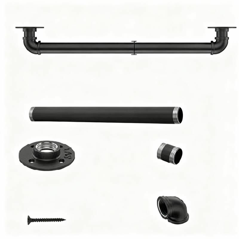 Перила для лестницы в индустриальном стиле, настенные, из металлической трубы,122 см, противоскользящие, индивидуальный замер