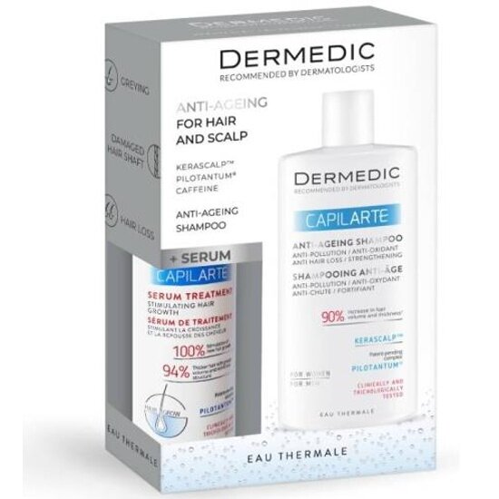 Подарочный набор Dermedic Capilarte Антивозрастной для волос (сыворотка + шампунь)