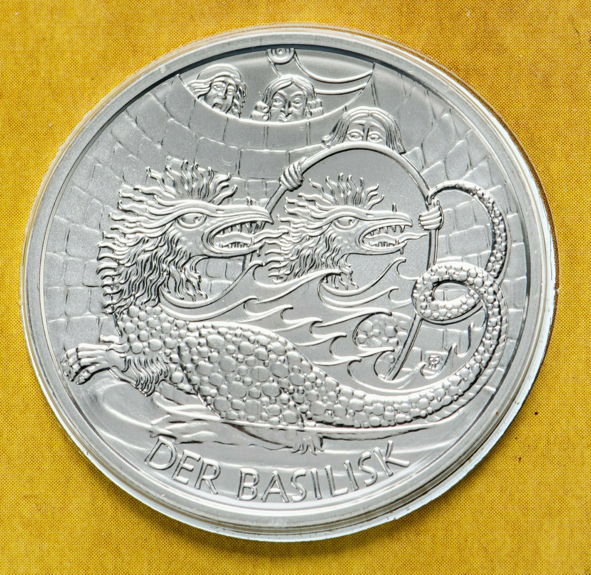 Австрия 10 евро 2009 "Венский Василиск" буклет, Серебро 925, в сохранности UNC