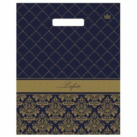 75 шт. Пакет с вырубной ручкой, 37х30 см, "Перфекто Вензель", 90 мкм, н00153471