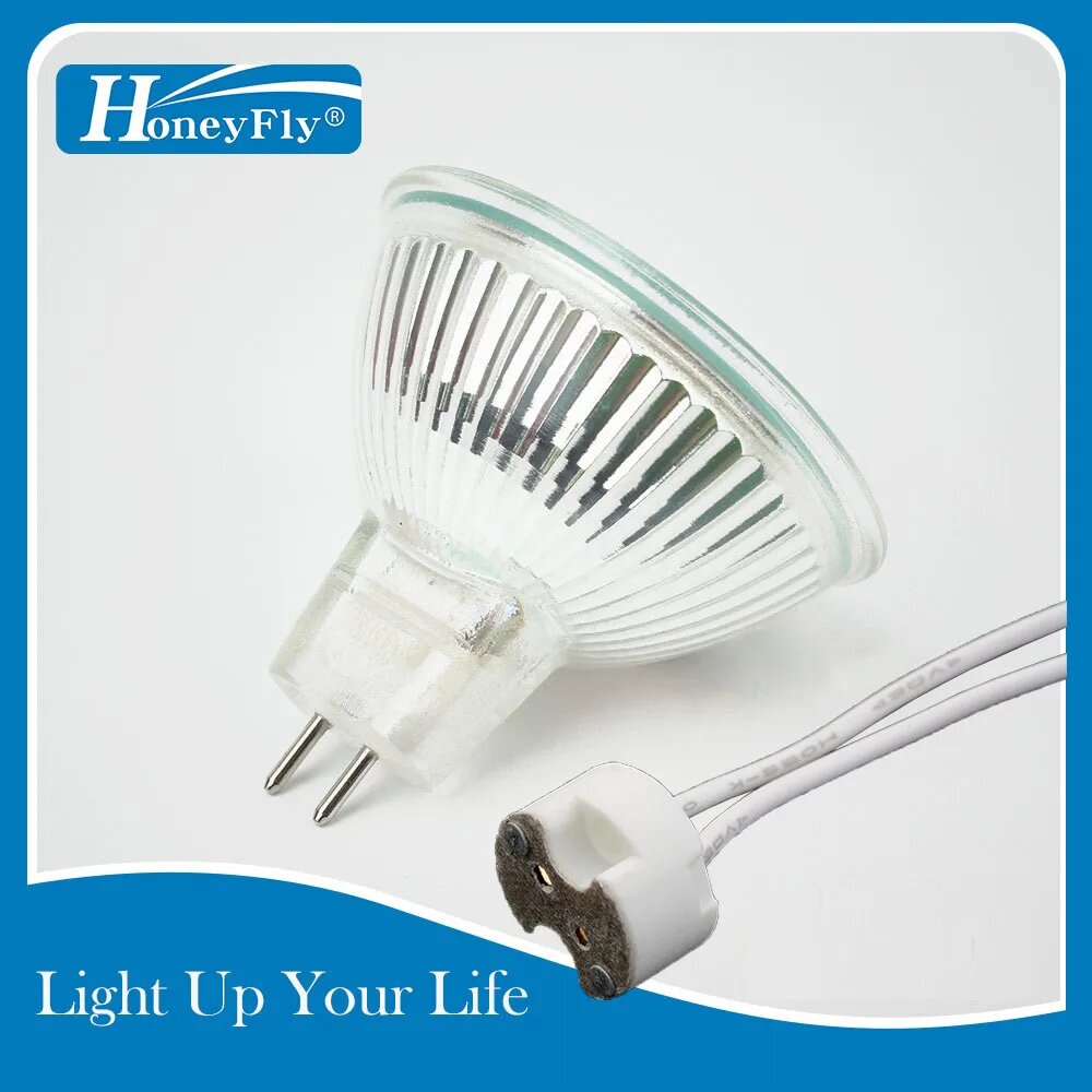 3 шт, диммируемые янтарные лампы HoneyFly 35/50 Вт With Base, 12V 35W