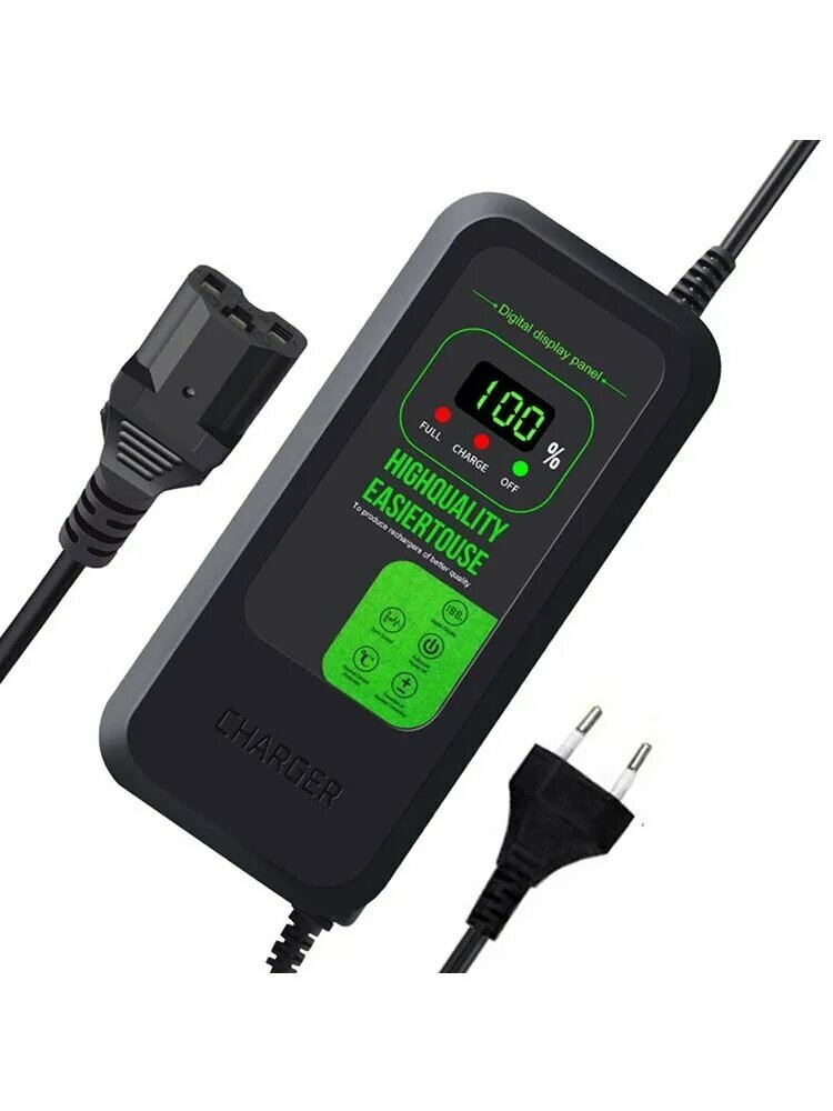 Зарядное устройство для свинцово-кислотных аккумуляторов переменного тока 220 В в постоянный ток 48 В 2,5 А, блок питания для электроскутеров 48 В 20 Ач 15 Ач 12 Ач, вилка с 3 отверстиями