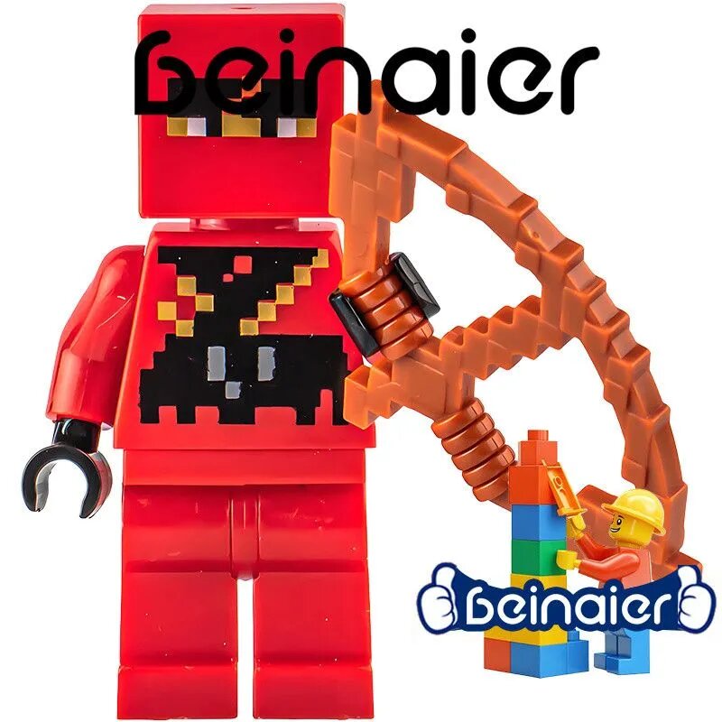 Конструктор Майнкрафт с человечками, совместимый с LEGO, для мальчиков и девочек