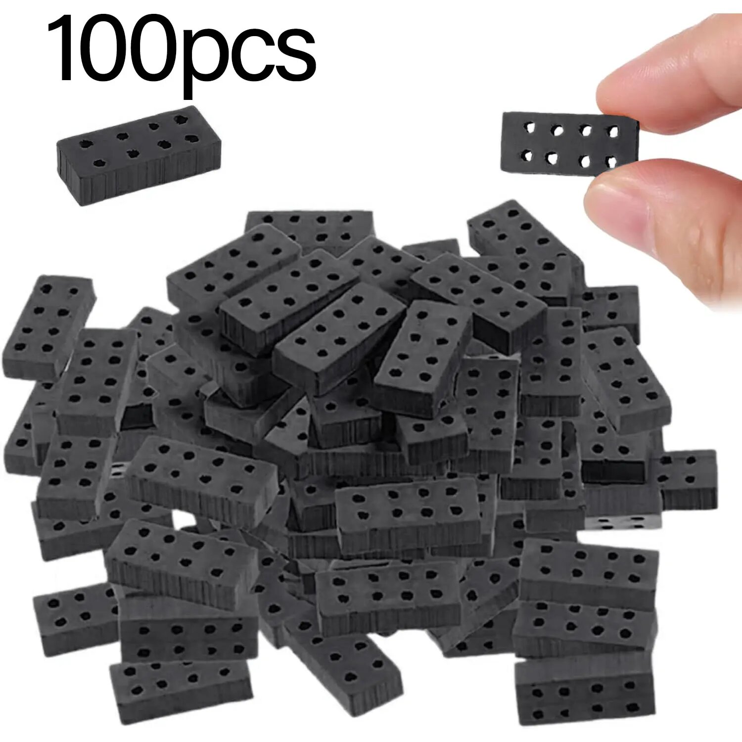 Мини-кирпичики XYTLEZONE для миниатюр Черный, 100pcs Gray bricks