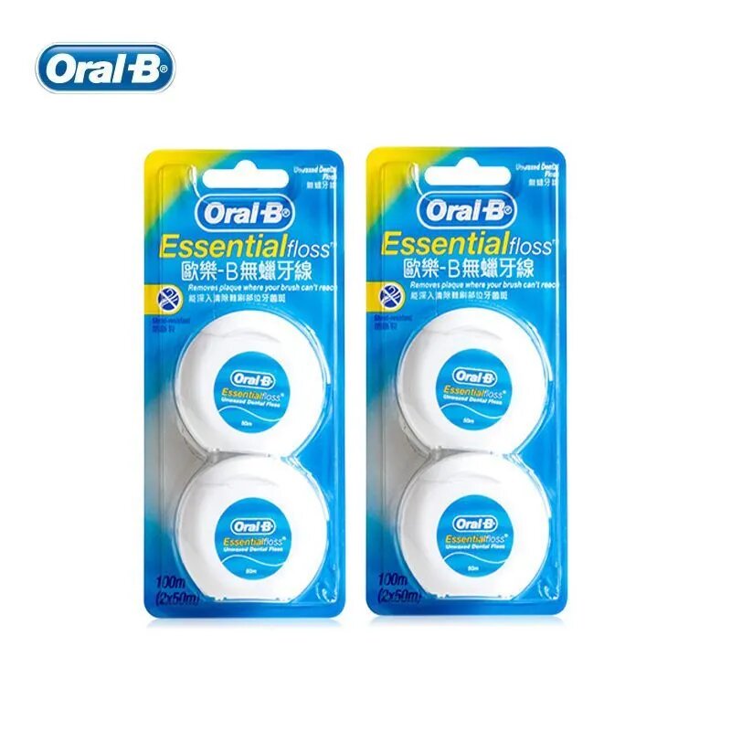 Зубная нить с мятой ，Oral-B, Super Floss для полости рта 50м,4шт，
