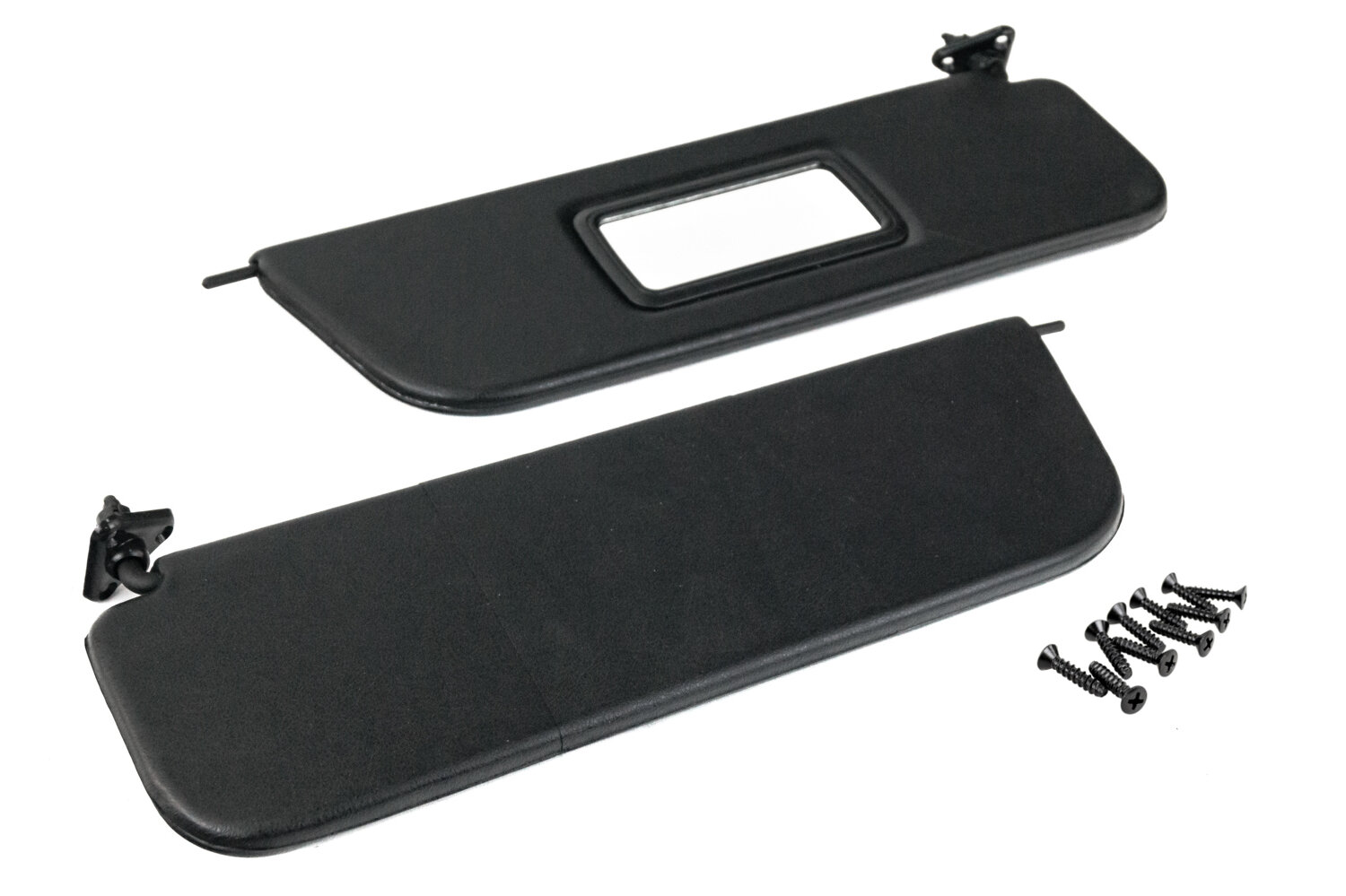 Козырьки солнцезащитные черные с зеркалом и комплектом саморезов на ВАЗ 2101-2107