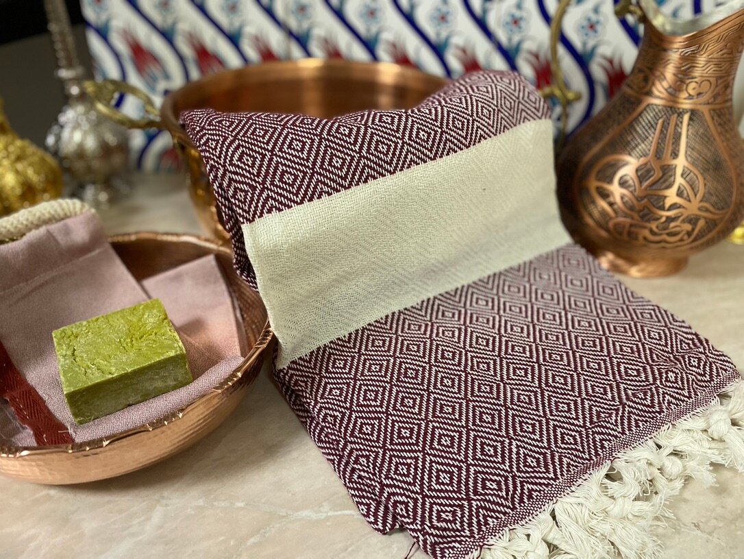 Пештемаль "Эльмаш", хлопок 100%, 180x100см, производство Турция бордо