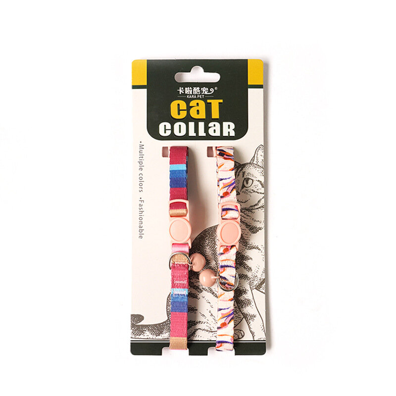 Pet Cat Цепной воротник Тяговая веревка Маленькая свежая розетка в стиле Регулируемая с колокольчиком в стиле Цвет Два