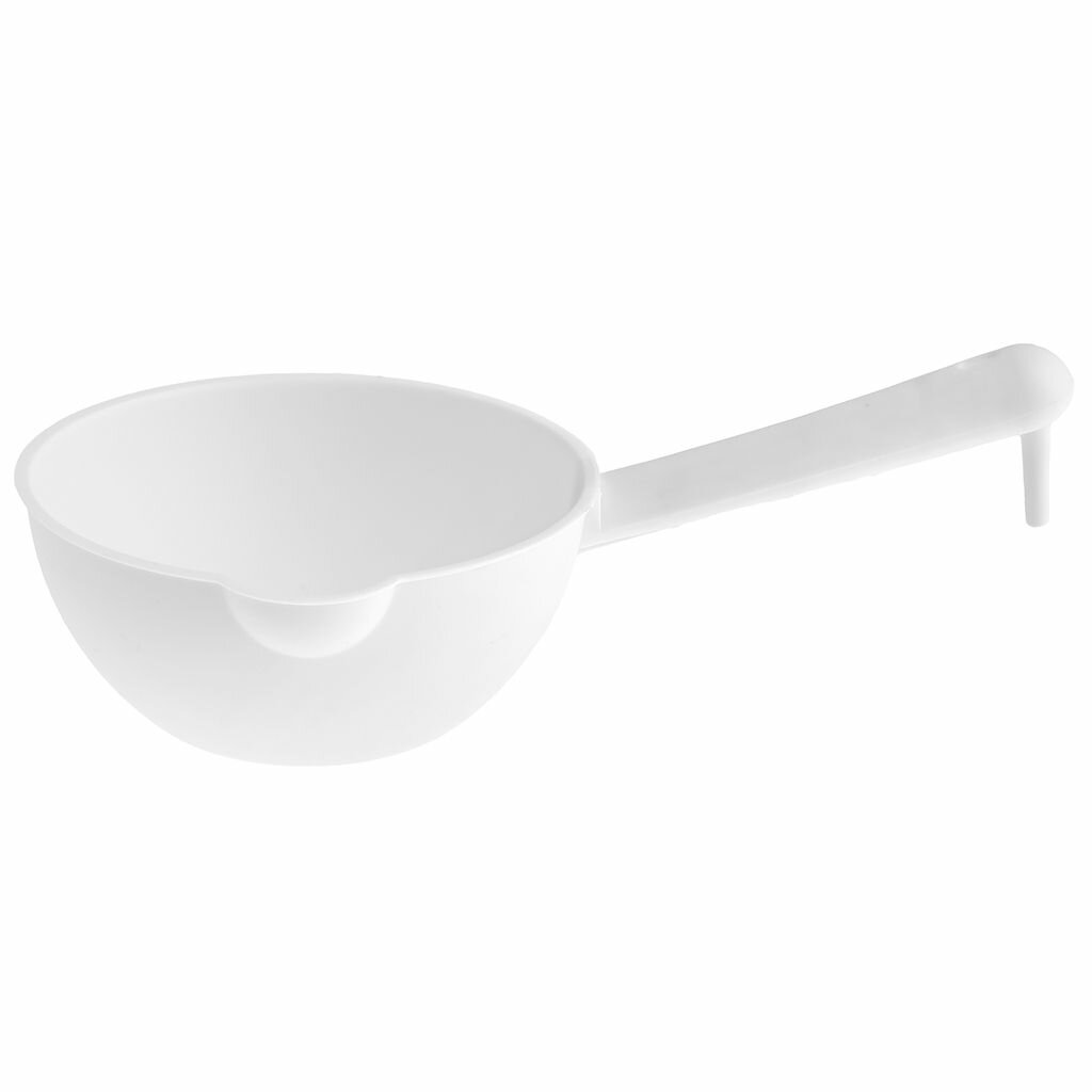 Ковш пластмассовый КНР средний"Финский , 900 мл, с носиком и подвесом, матовый белый (FH18293)