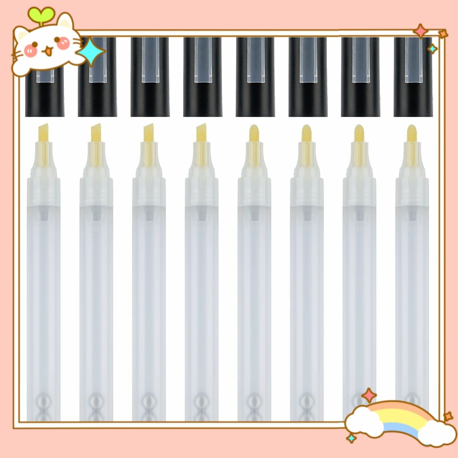 6 шт пустые акриловые маркеры многоразовые