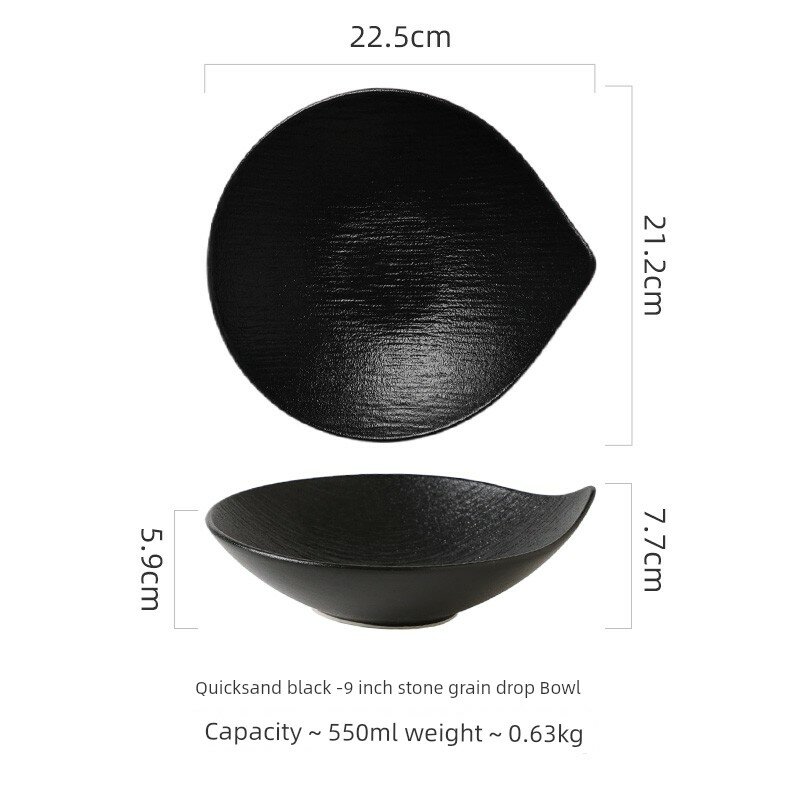 Креативная керамическая салатница, дизайнерская чаша для десертов, фруктовница, овощница, элитная тарелка для западной