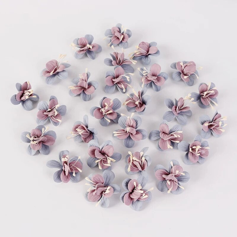 Искусственный цветок, двухслойный, с пятью лепестками, ромашка, шелковый цветок, искусственный цветок для рукоделия,