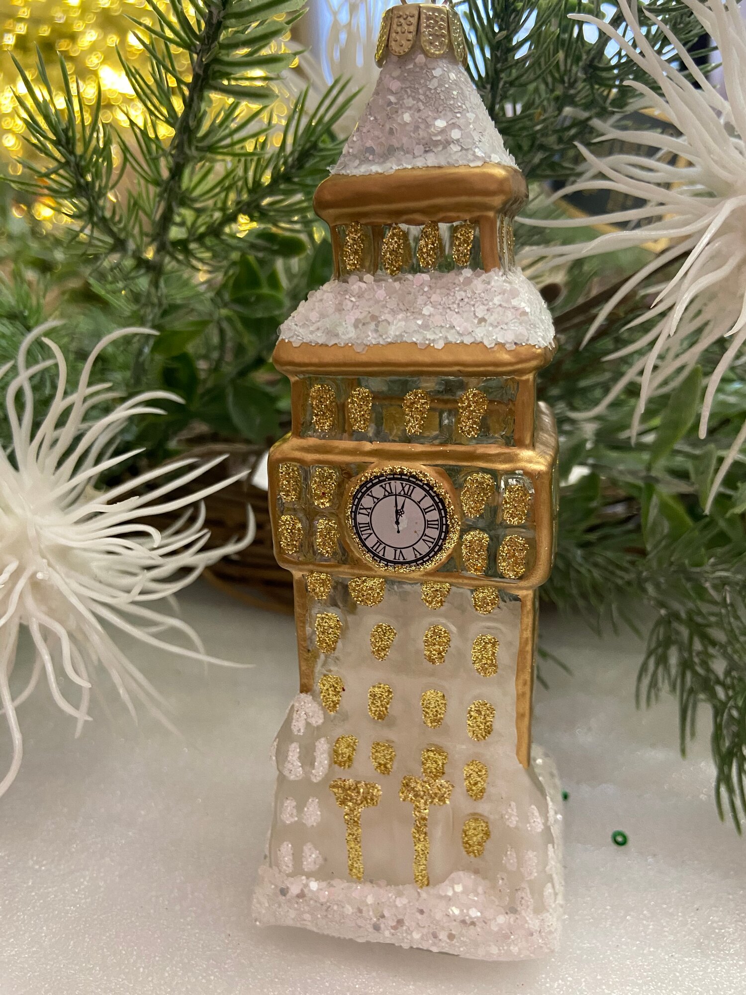 Ёлочная игрушка Holiday Classics "Биг-Бен", стекло, золотистая, без подарочной упаковки