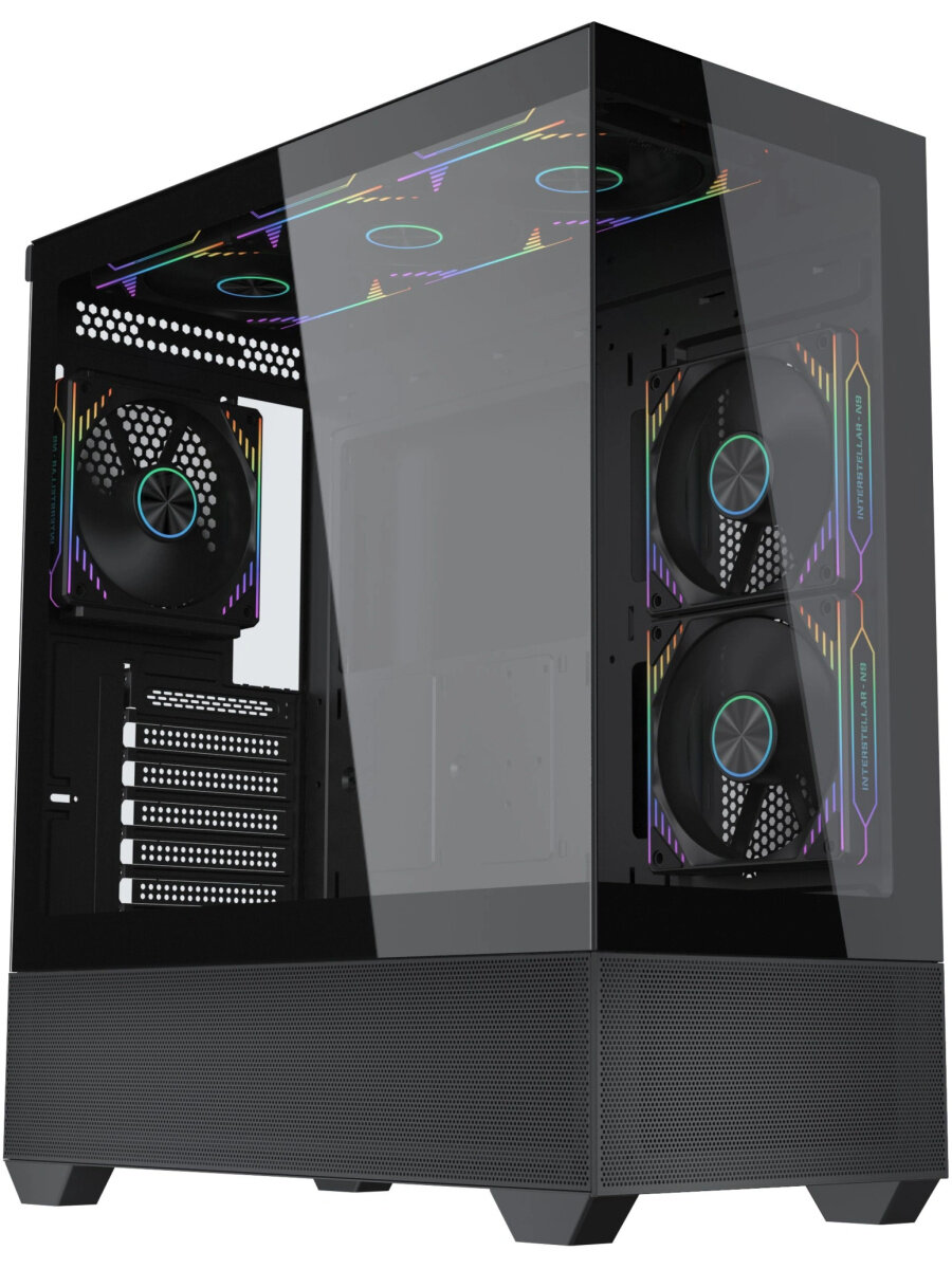 Корпус Accord ACC-EL1B TG черный без БП ATX 2xUSB2.0 1xUSB3.1 audio