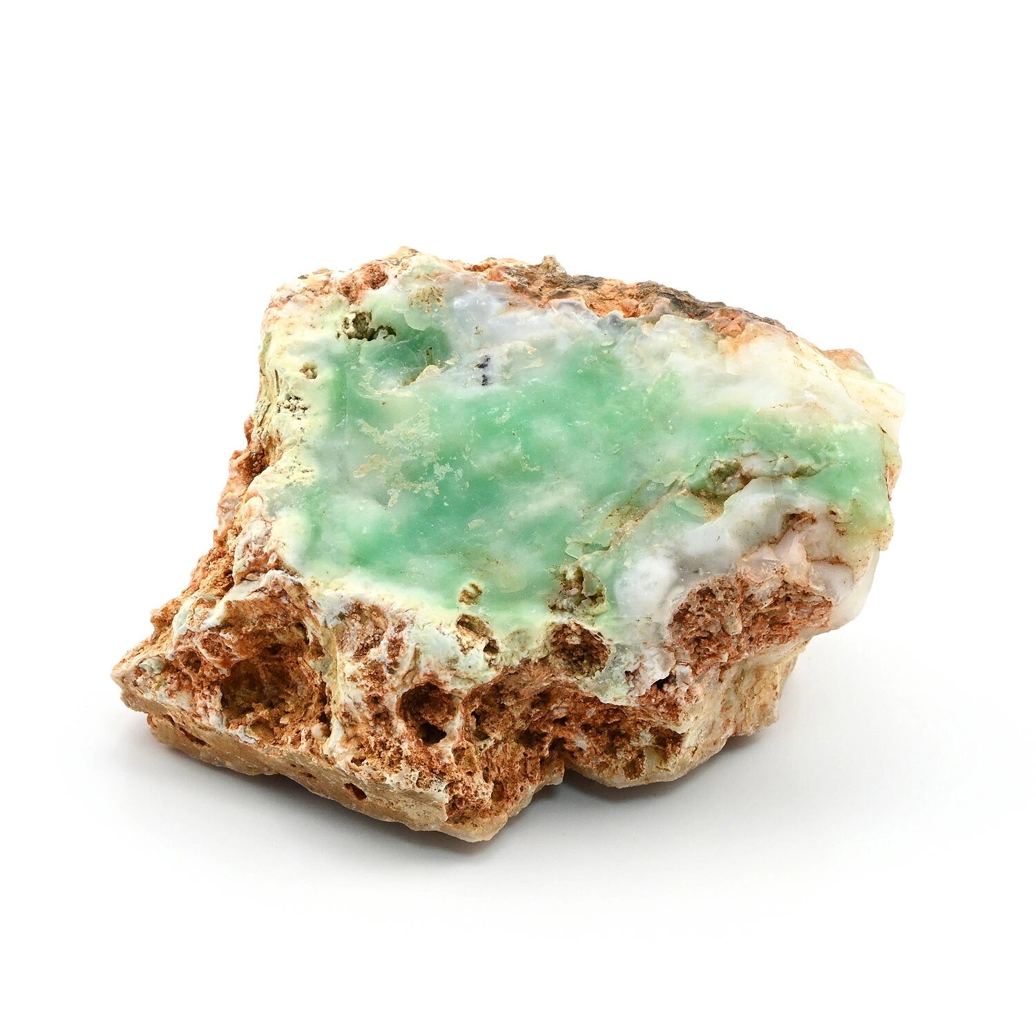 Хризопраз с породой 71*62*43мм, 184г .