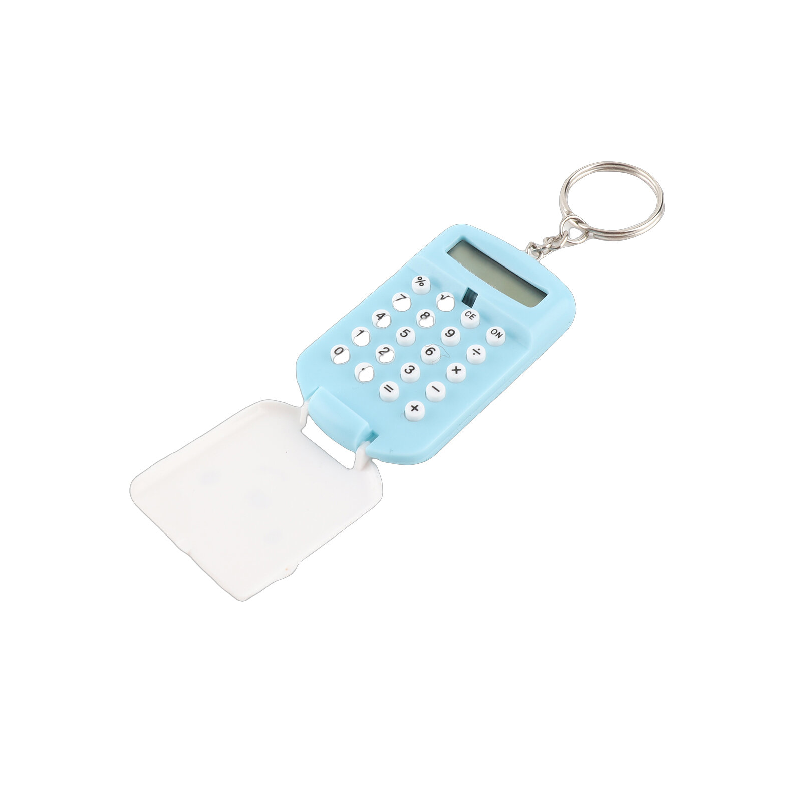 Мини-Калькулятор Милый Мультфильм с Брелком для Ключей 8-Значный Дисплей Портативный Карманный Размер для Детей, Студентов, Школьных Принадлежностей
