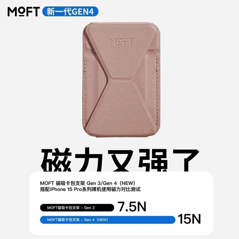 Картхолдер и Подставка для телефона с усиленными магнитами MOFT Snap On Premium MagSafe цвет белый