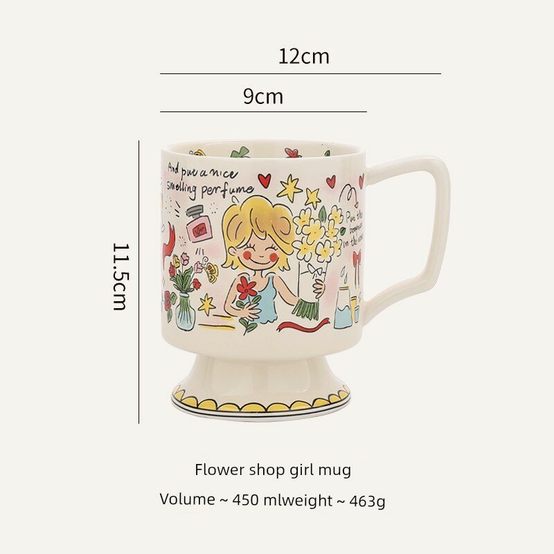 Креативная кружка, высокая чашка для воды, стильная и милая чашка для воды, уникальный дизайн, нишевая кофейная чашка,