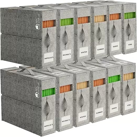 Chuxinmi - Органайзер для хранения постельного белья, одеял, одежды, пылезащитный контейнер для одеял и пледов, коробка