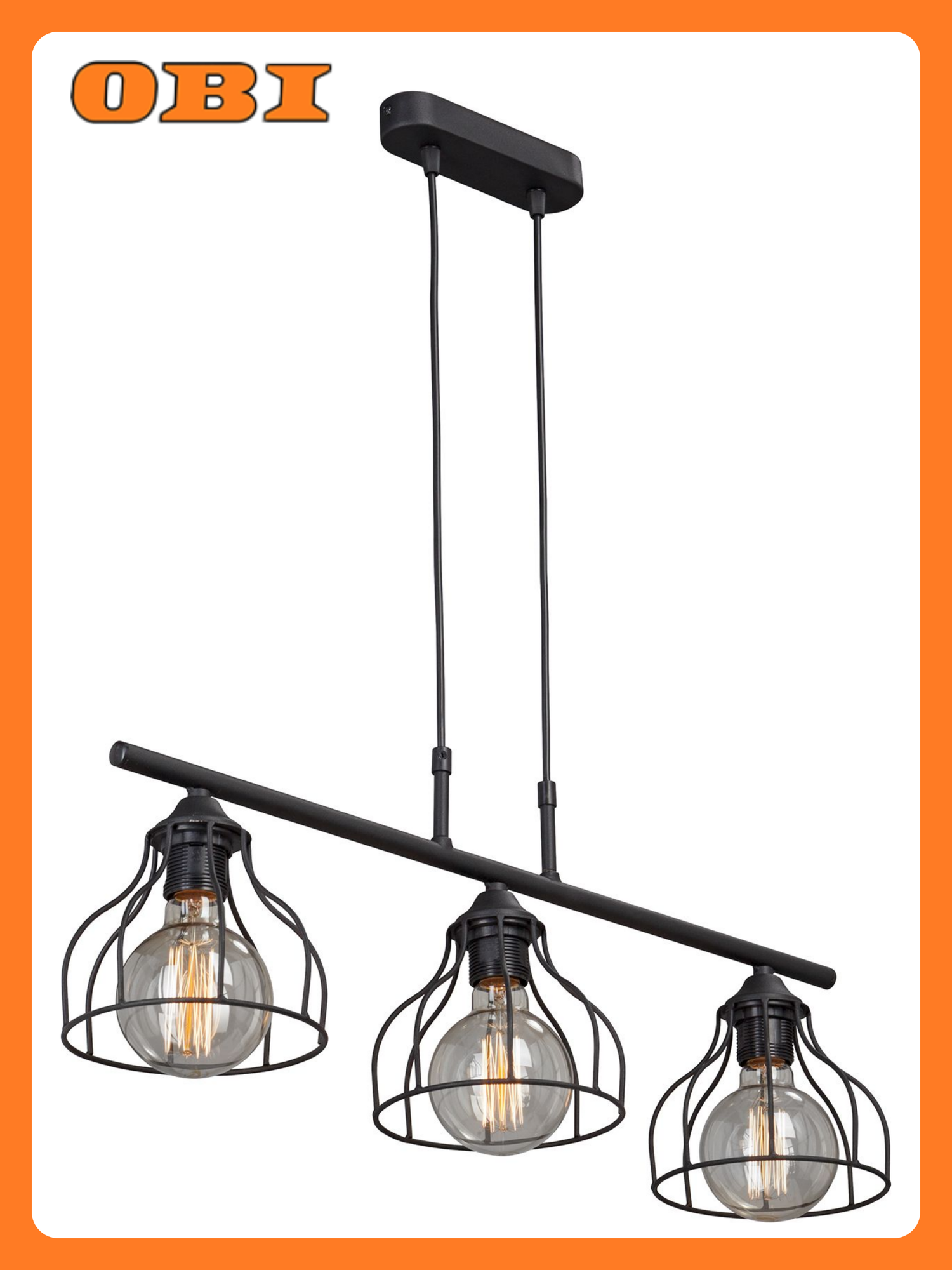 Люстра Vitaluce V4819-1/3S, E27, 3 лампы, 60Вт, IP20, черная