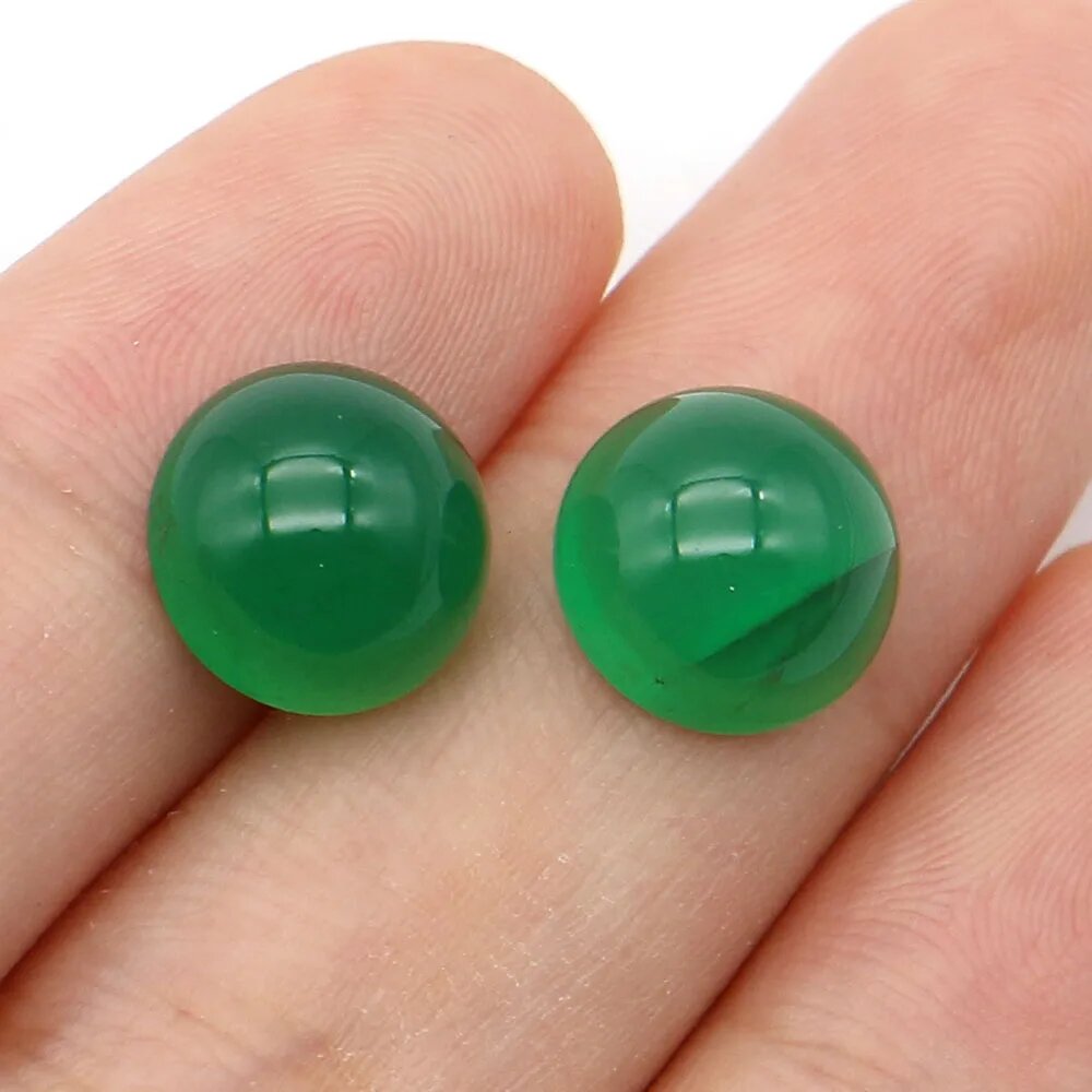 Бусины из натурального камня 5 шт. Изумрудный, Green Jade