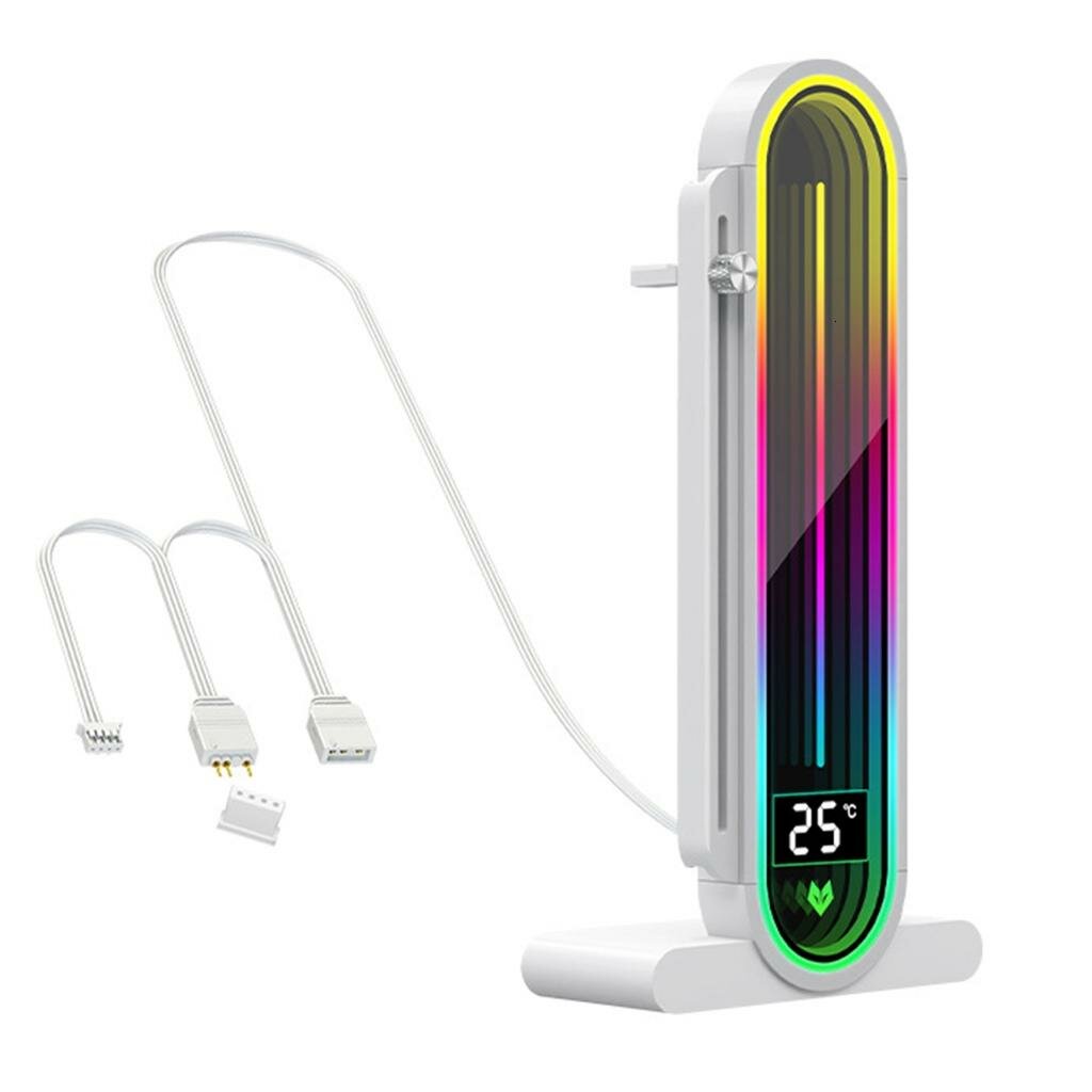 ARGB-подставка для видеокарты, Белый - Индикатор температуры