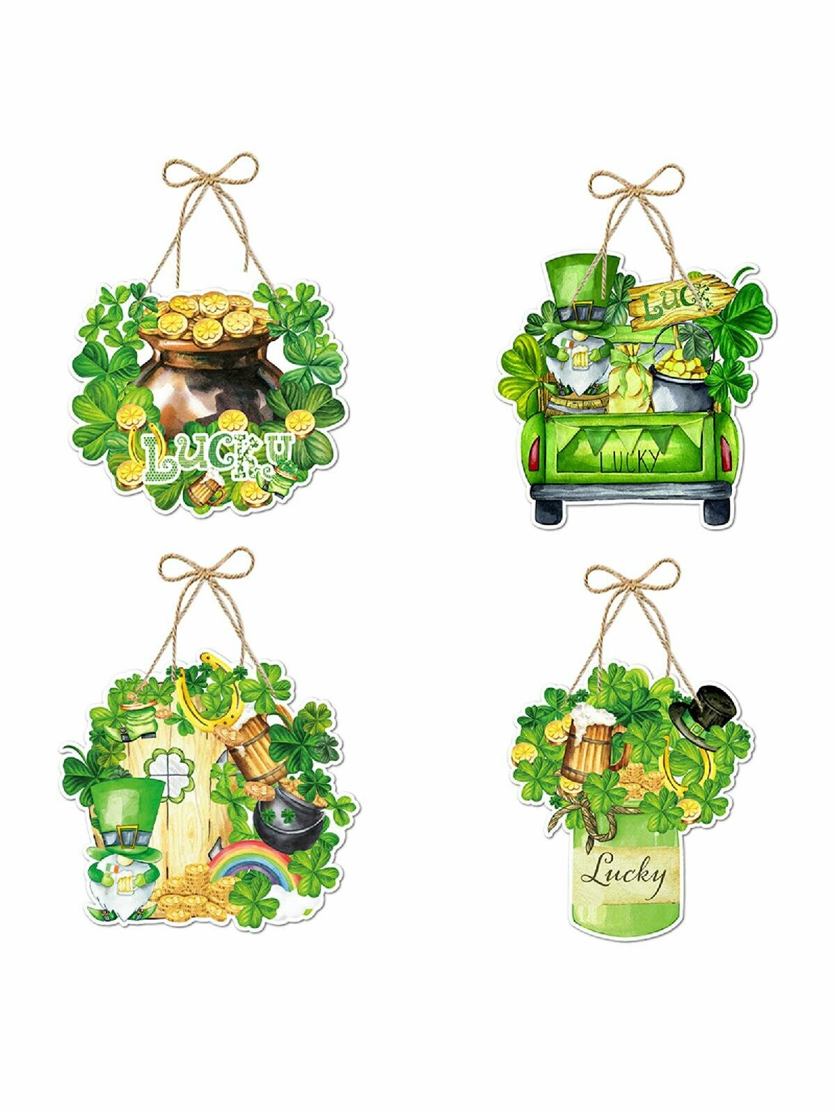 Бумажный подвесной дверной знак, Ирландский фестивальный дверной подвесной декор для двери