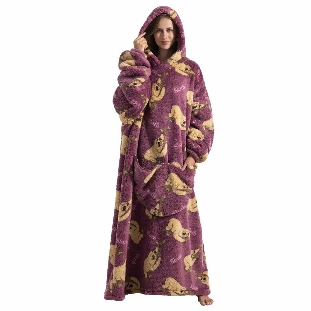 Плед с рукавами blanket hoodie -140cm , Полиэфирное волокно, 140 см х 80 см