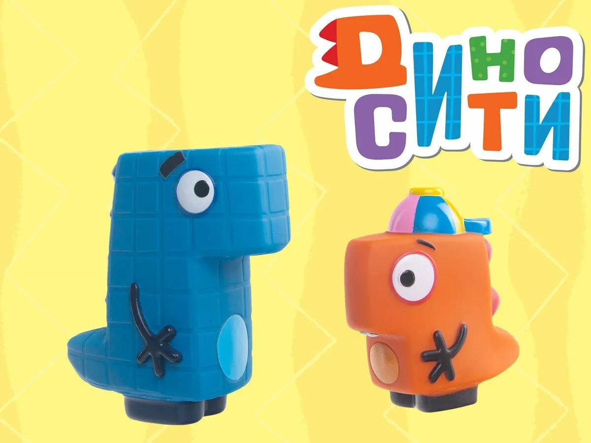 Игровой набор для ванной Диносити, Папа Завр и Рики, DINOBATH02