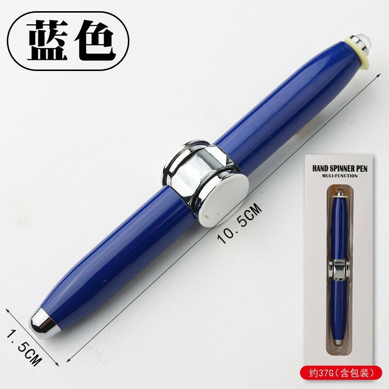 Креативная металлическая ручка-фиджет-спиннер, стиль, аналогичный шариковой ручке с гироскопом, многофункциональная вращающаяся светящаяся ручка для снятия стресса и рисования