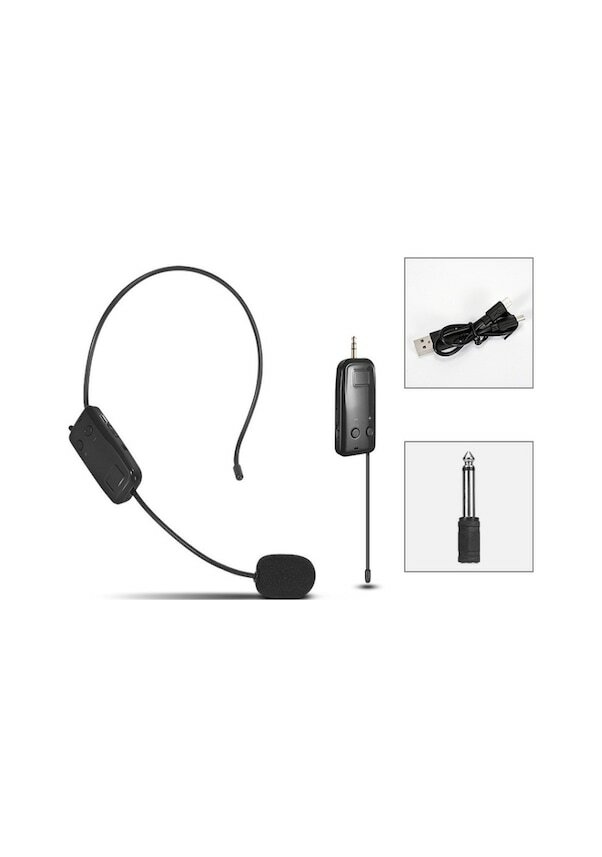 Беспроводная гарнитура-микрофон, динамик Маленький пчёлок, аудио, универсальная учебная клип-гарнитура для воротника, микрофон для крика, тащить один, 1x Приёмник, 1x Передатчик, 1x Кабель для зарядки, 1x Адаптер