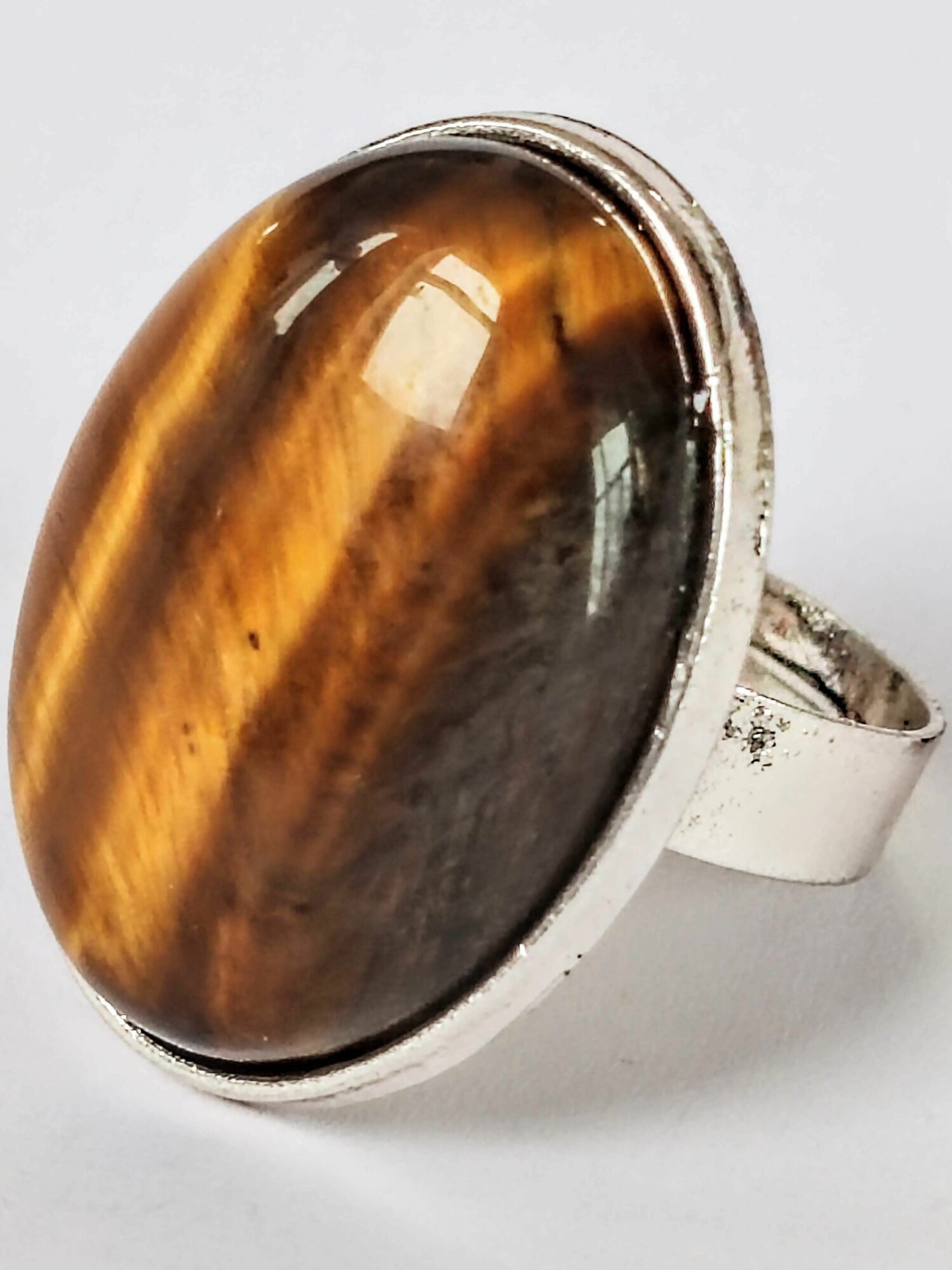 Кольцо, тигровый глаз