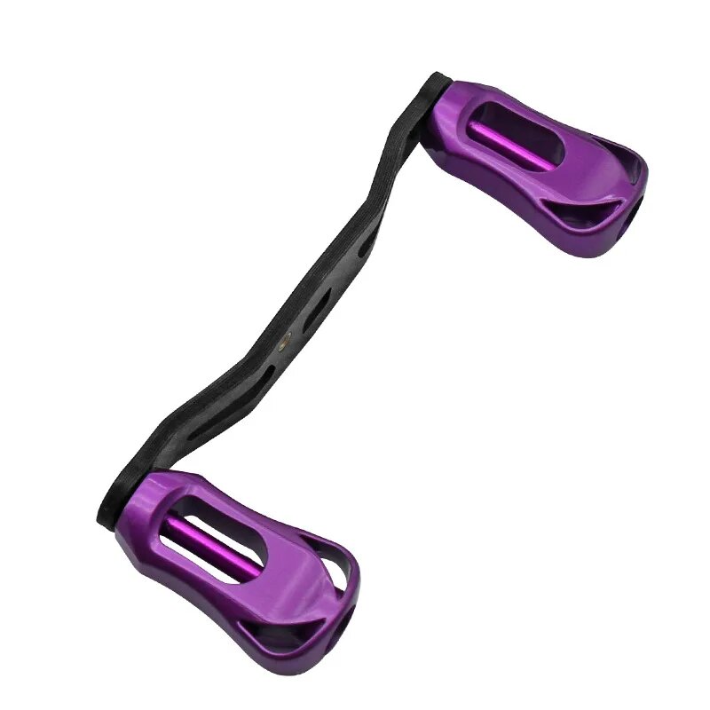 MOONBIFFY Рыболовная катушка с ручкой из углеродного волокна Фиолетовый, фиолетовый