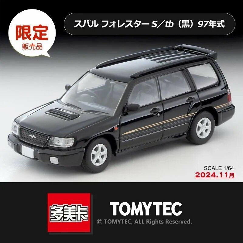 Машинка Tomytec 1/64 Tomica Limited Vintage(TLV) LV-N327a Subaru Forester C/20 (black) Alloy Car Model Collection Gift